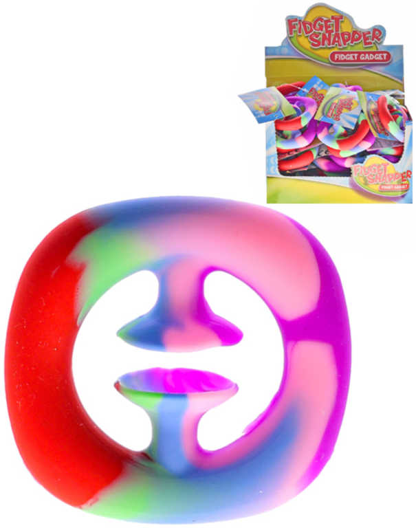 Fidget snapper duhový 6cm antistresový na mačkání v ruce silikon ...