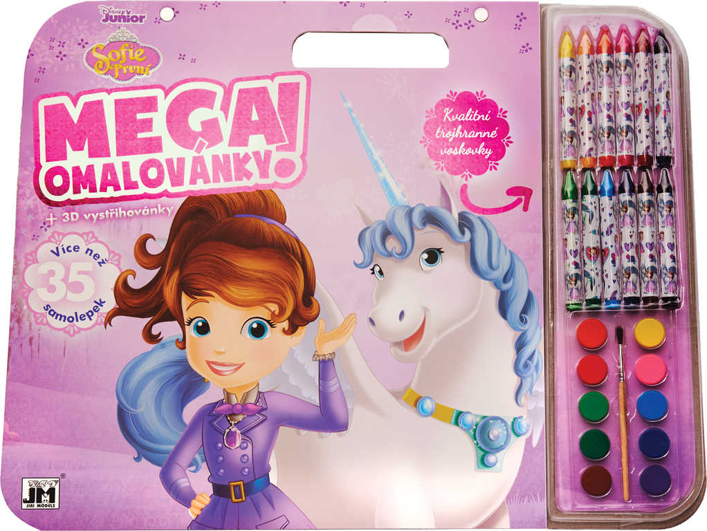 JIRI MODELS Mega omalovánkový set Sofie První s voskovkami a barvičkami ...