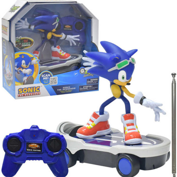 RC Ježek Sonic na skateboardu na vysílačku 27MHz na baterie Světlo ...