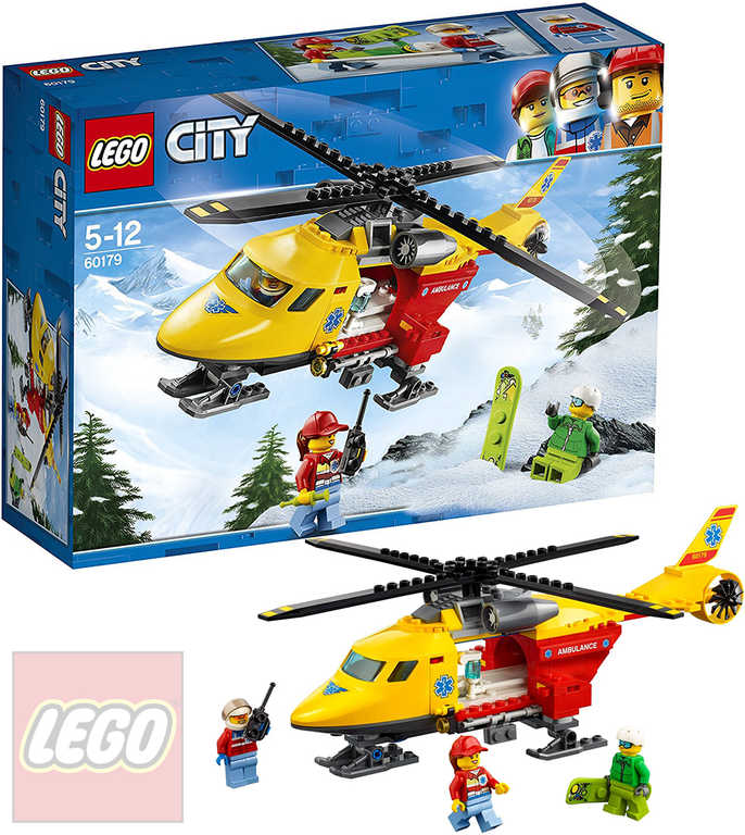 LEGO CITY Záchranářský vrtulník STAVEBNICE 60179 - Dětská hračka ...