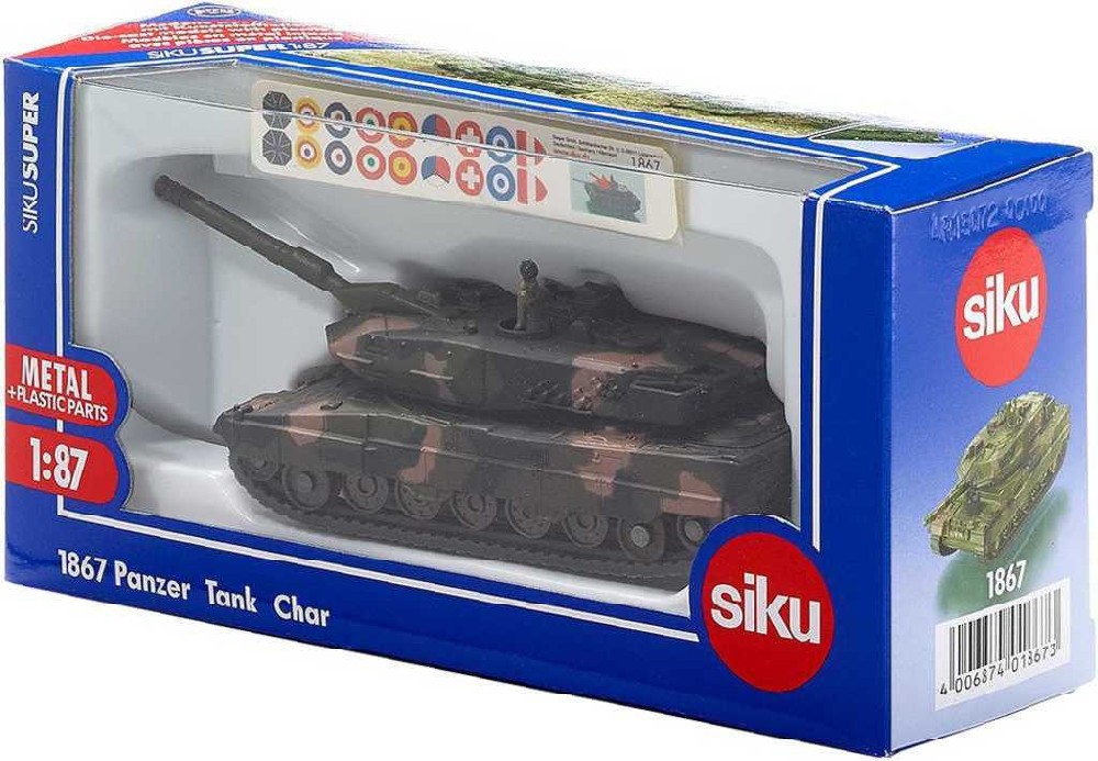 SIKU Super tank Leopard II 1:87 vojenský kovový 1867 - Dětská hračka ...