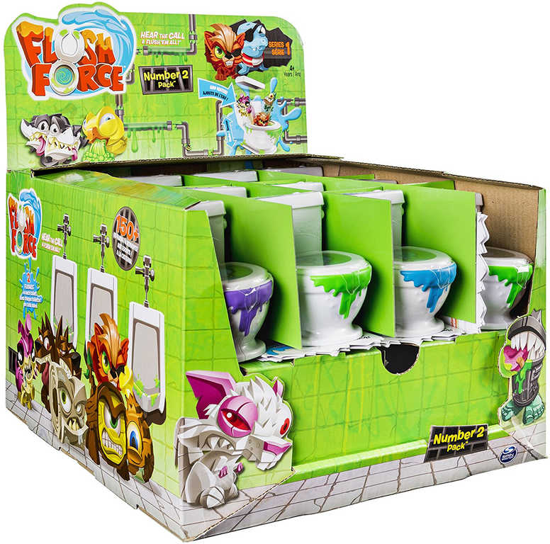 SPIN MASTER Flush Force set záchod + sběratelská figurka 2ks různé druhy | Hračky ŇUFF.cz